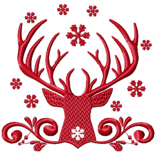 Machine Embroidery Designs - Christmas Antlers Designs