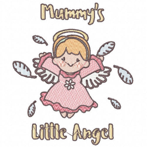 Machine Embroidery Design - Little Angels Typography #07