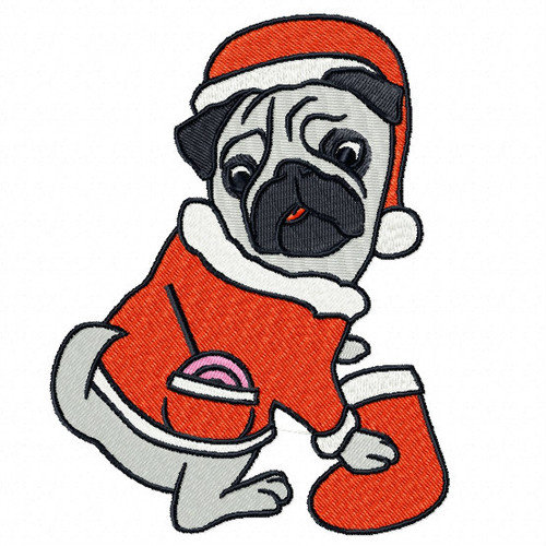Machine Embroidery Design - Pug Collection #05