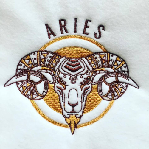 Machine Embroidery Design - Aries Zodiac Collection #01