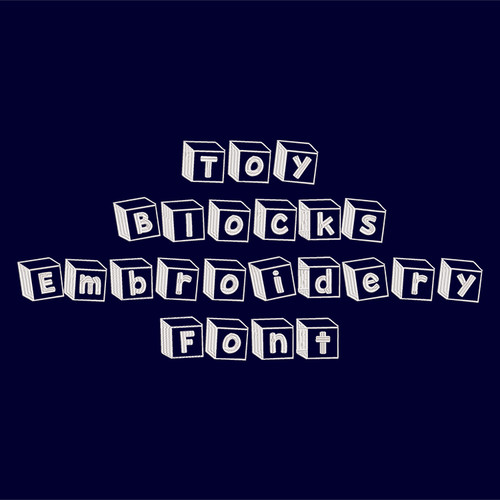 Machine Embroidery Font - Toy Blocks Font BX Format