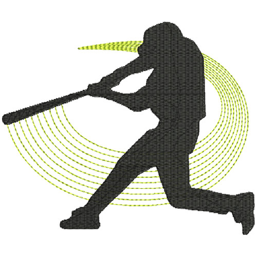 Machine Embroidery Design - Baseball Line Art #02 Collection