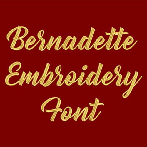 Machine Embroidery Font - Bernadette Includes BX Format