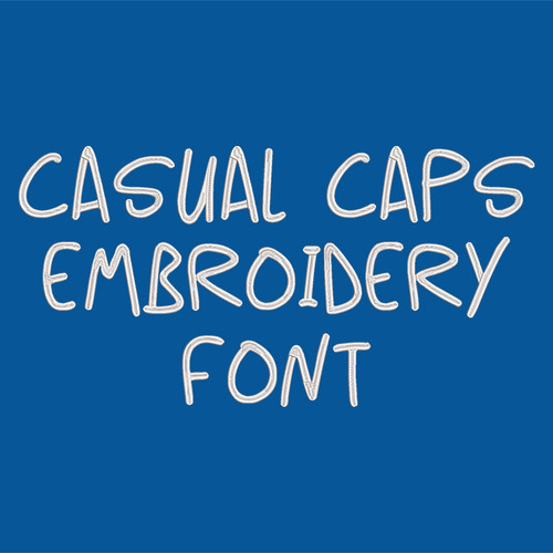 Machine Embroidery Font - Casual Caps Includes BX Format