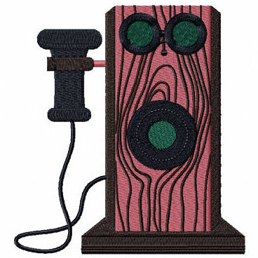 Machine Embroidery Design - Vintage Telephone Antique