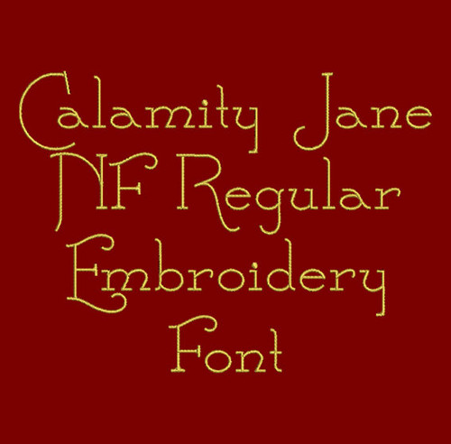 Machine Embroidery Font - Ultra Fine Calamity Jane