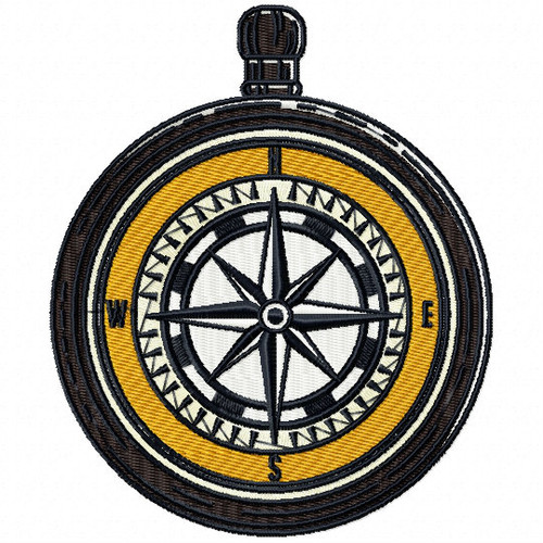 Machine Embroidery Design - Elegant Vintage Compass
