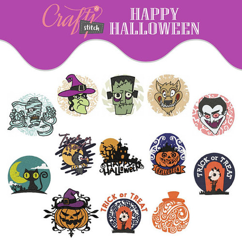 Machine Embroidery Designs - Happy Halloween Collection