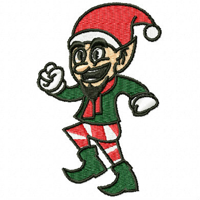 Machine Embroidery Design - Christmas Funny Elf #03