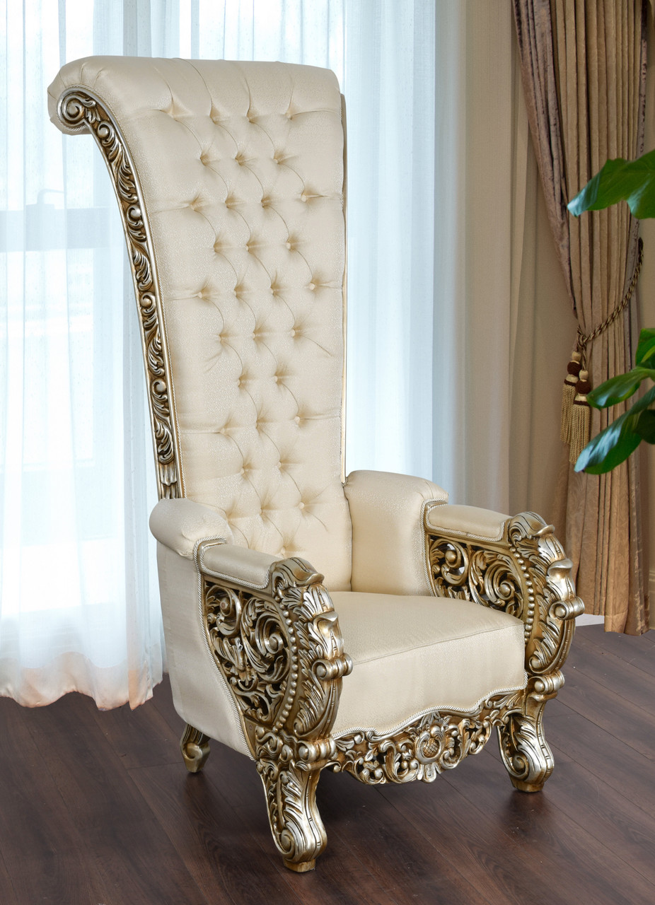 Spectacular Palace Platine High Back Chair 74 Inches Grand - AFD Home