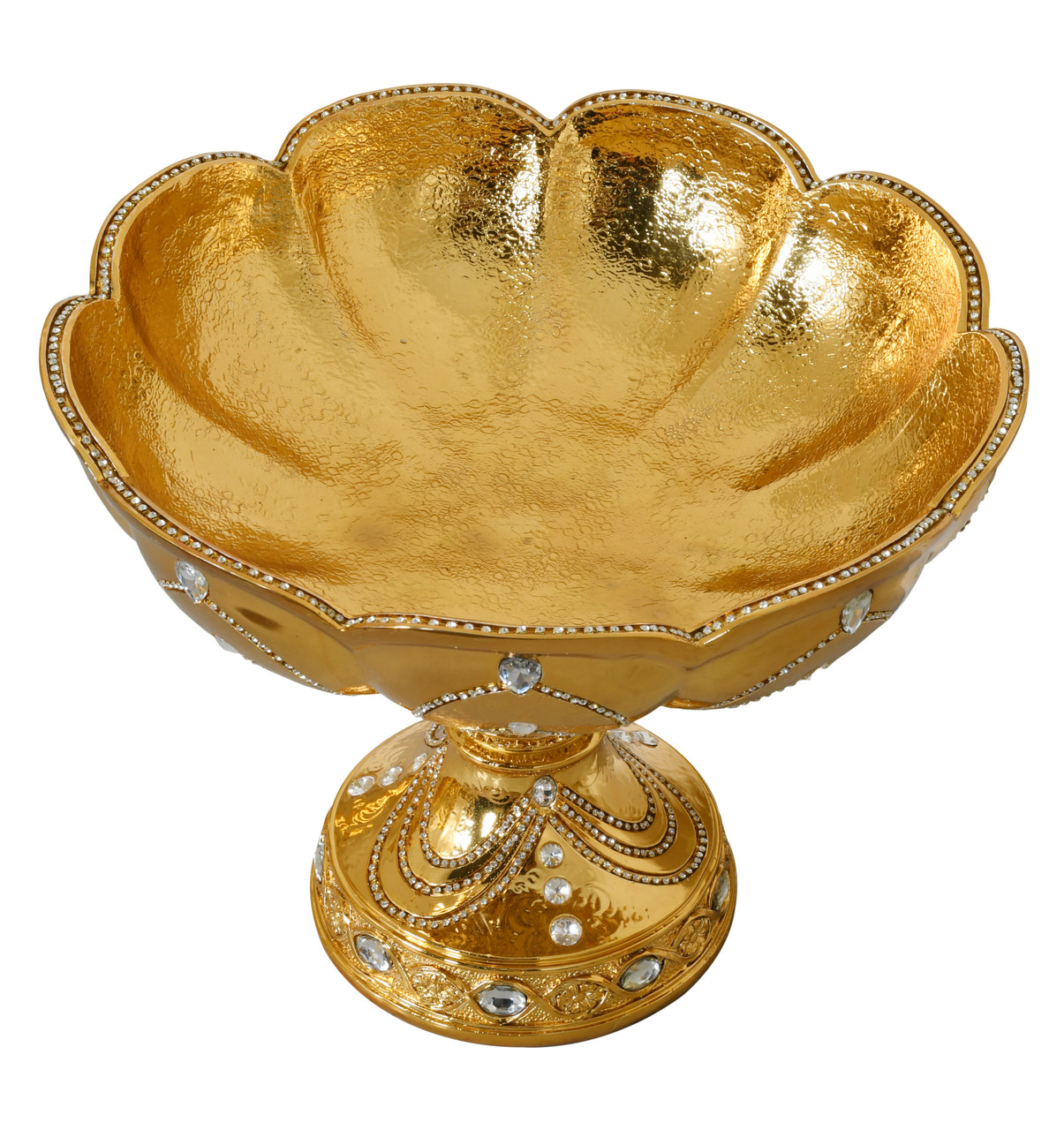 Grand Golden Pedestal Bowl - AFD Home