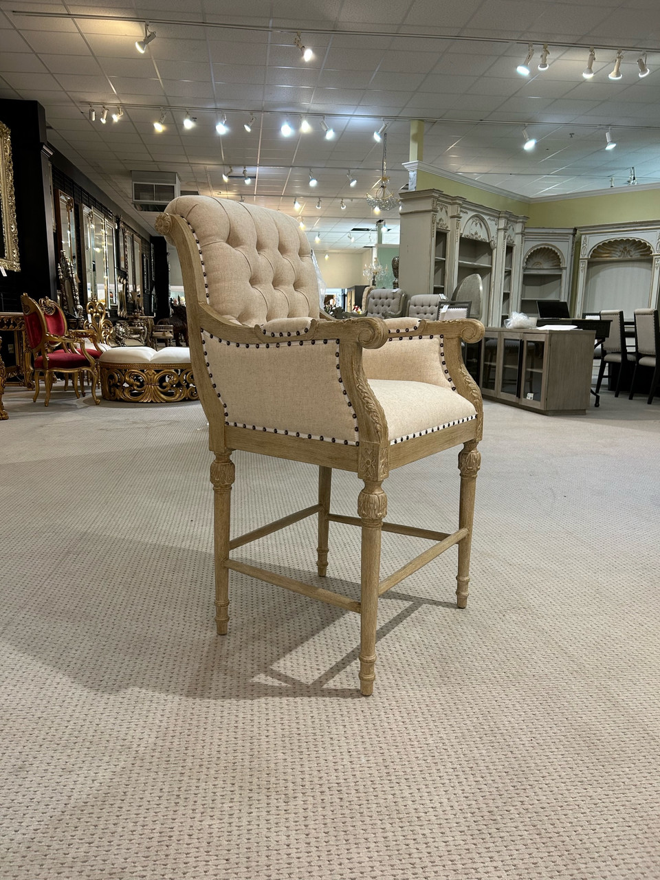 Continental Linen Counter Stool - AFD Home