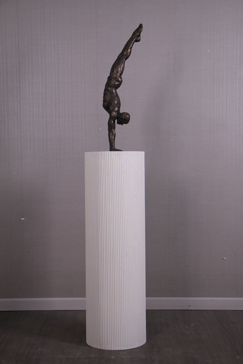 Handstand Sculpture on Pedestal - AFD Home
