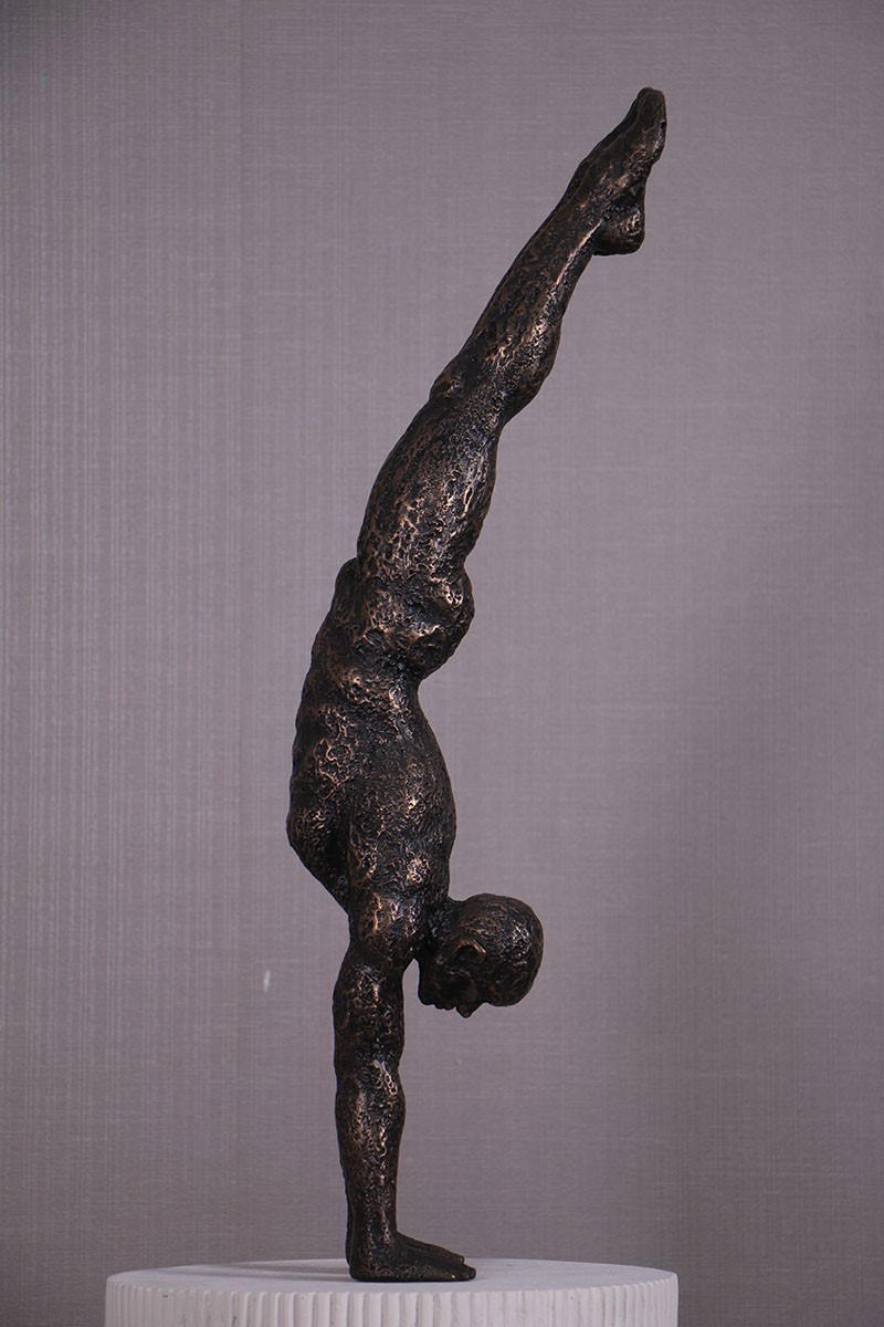 Handstand Sculpture on Pedestal - AFD Home