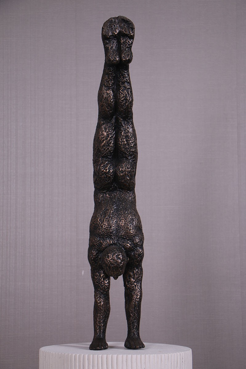 Handstand Sculpture on Pedestal - AFD Home