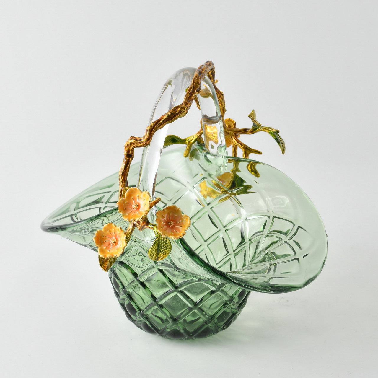 Spring Blossom Handcrafted Decorative Basket - AFD Home