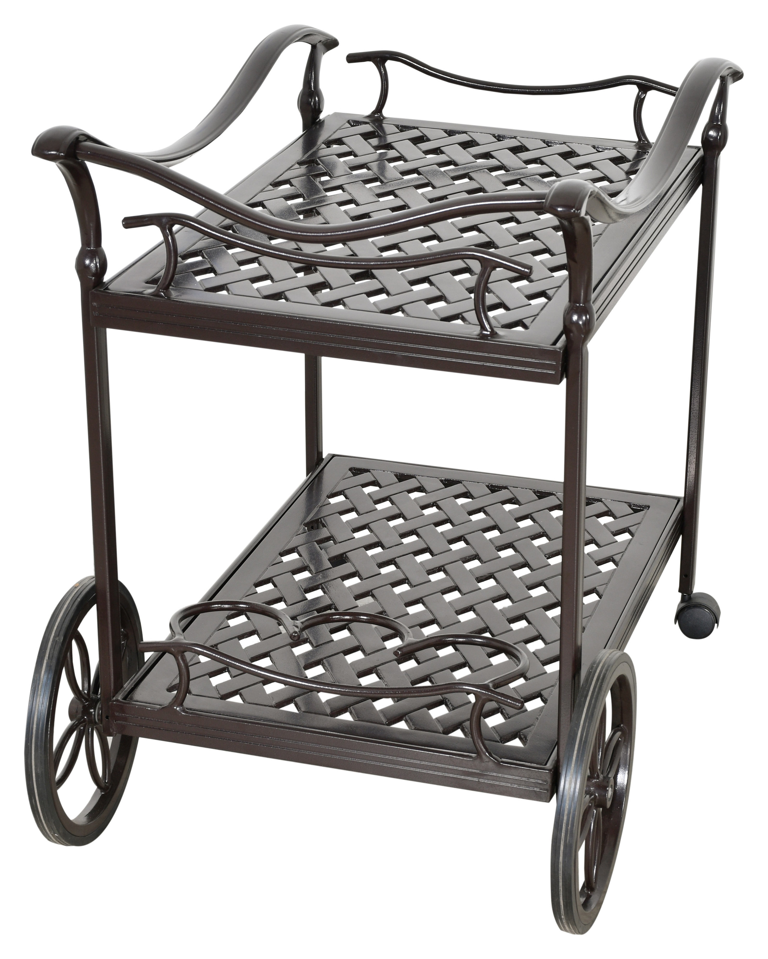 Savannah Outdoor Aluminum Serving Tea Cart - AFD Home