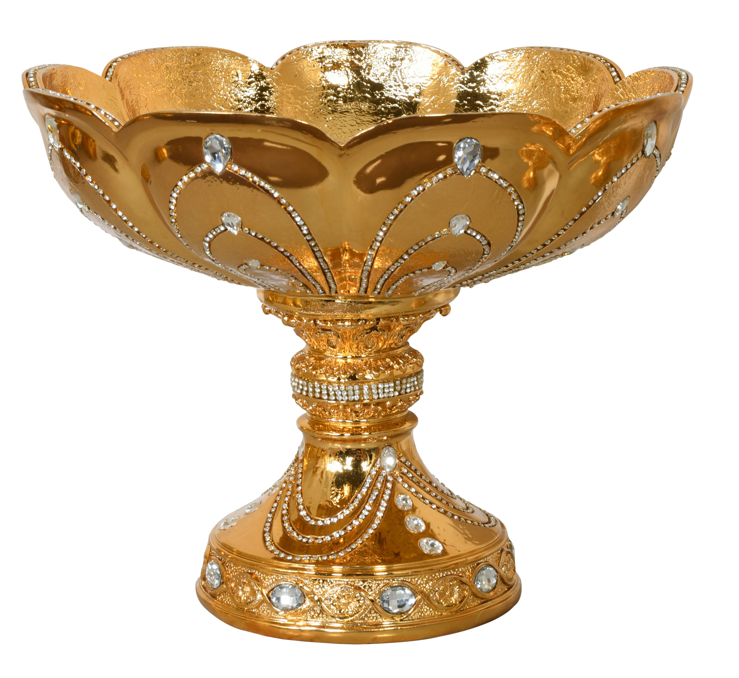 Grand Golden Pedestal Bowl - AFD Home