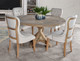 Inverness Farmhouse Reclaimed Pine 60 Inch Round Table Dining Set 5 ...