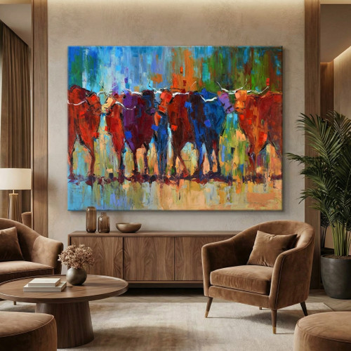 Wild Bulls Gallery Wrap - AFD Home