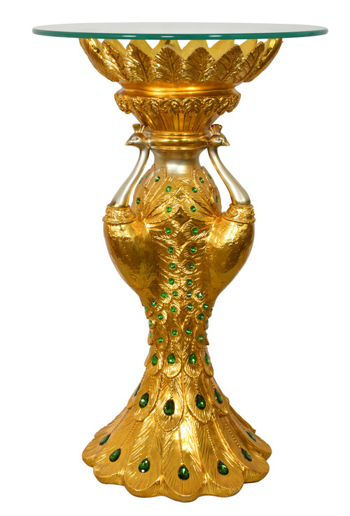 Emerald Golden Peacock Side Table AFD Home