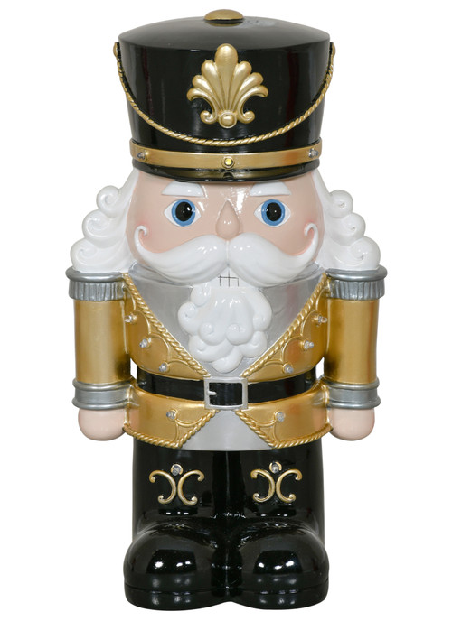 Black and Gold Nutcracker with LED lights - AFD Home