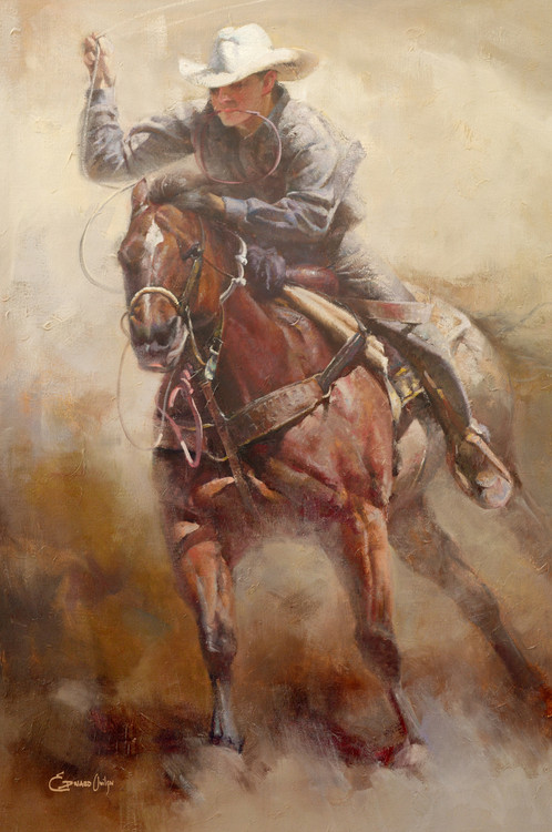 Trick Roping Cowboy Gallery Wrap - AFD Home