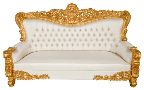 Palatial Grand Carved Sofa Gold - AFD Home