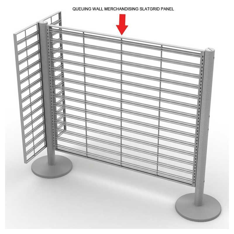 Queuing Wall Merchandising Slatgrid Panel