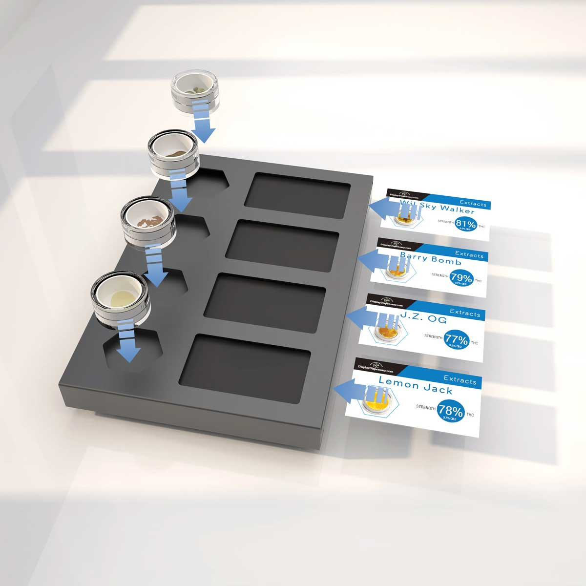 Cannabis Concentrate Display Tray Box of 2