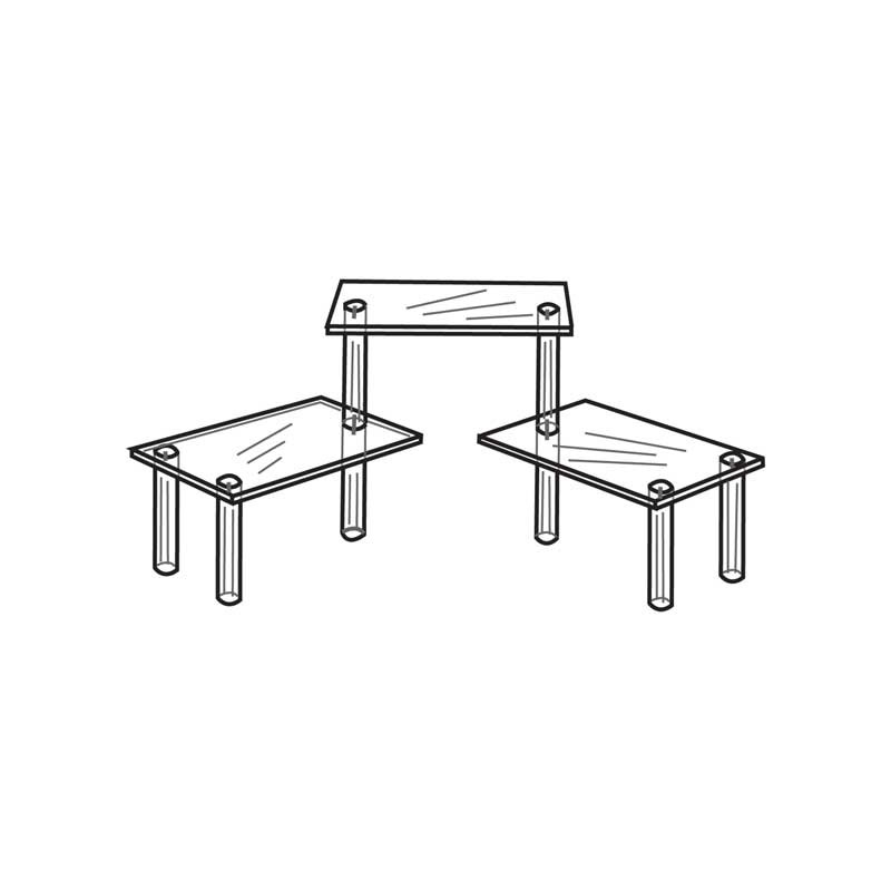 Acrylic 3 Tier Table Display - The Fixture Zone