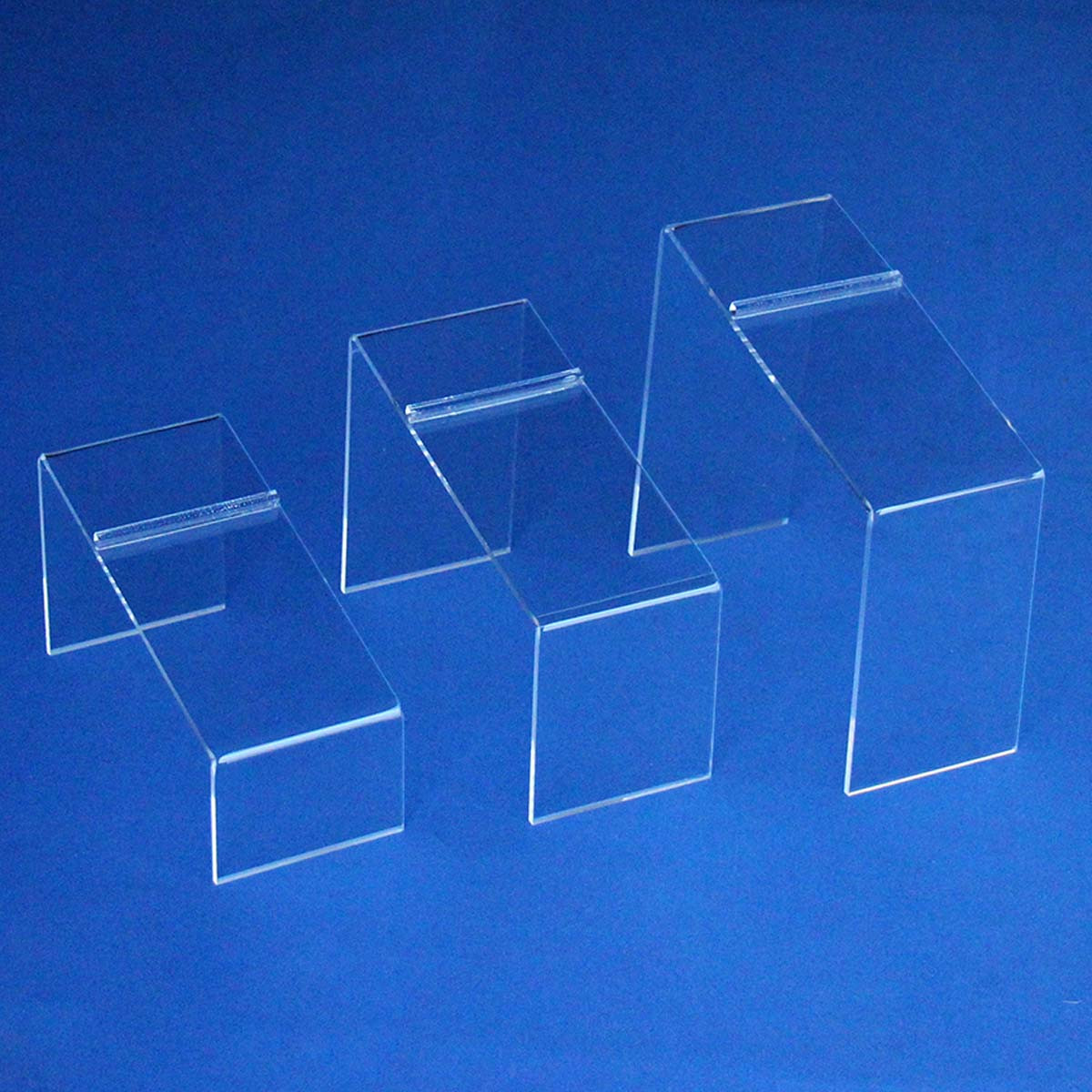 Acrylic Slanted Shoe Risers (Set of 3) - The Fixture Zone