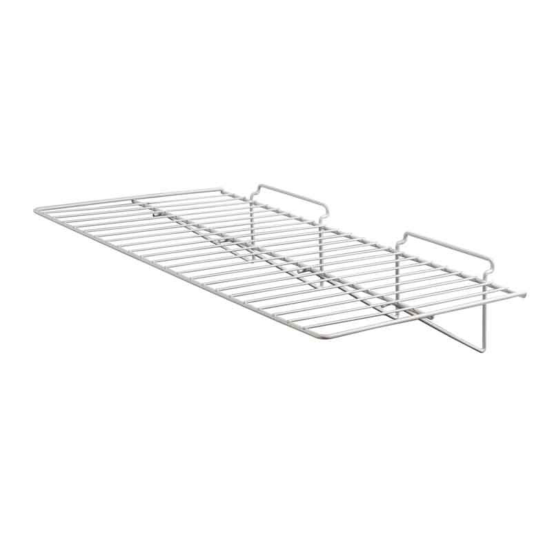 Slatwall 24in.x 12in. Straight Wire Shelf White - The Fixture Zone