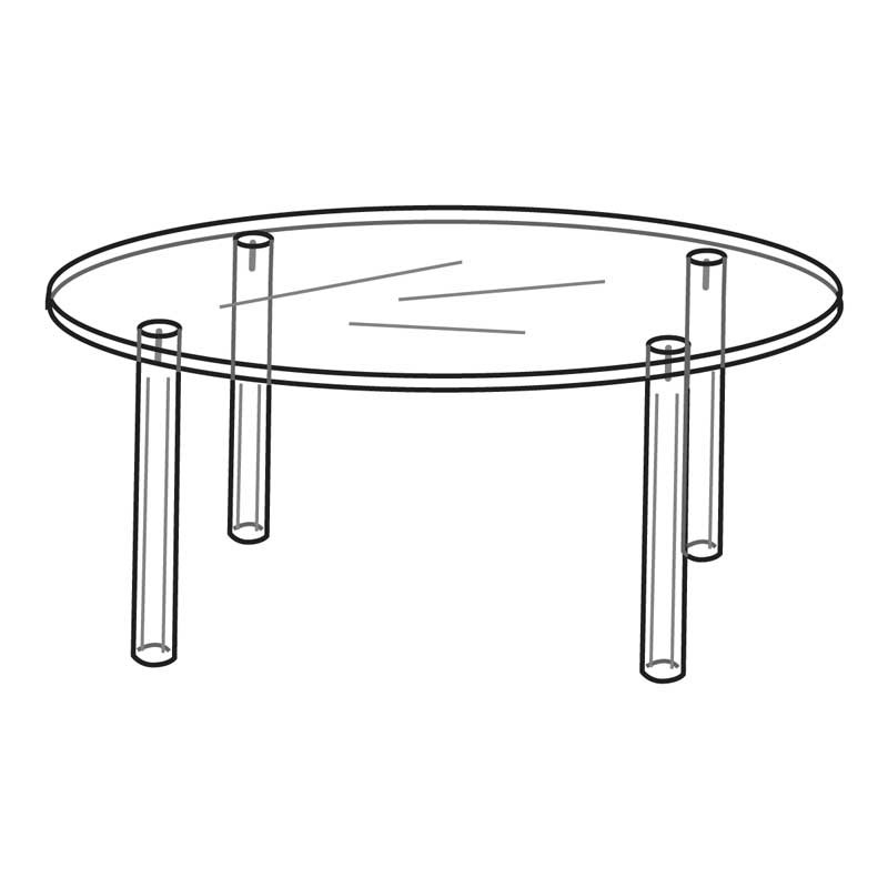 Round Display Table 4-Tier