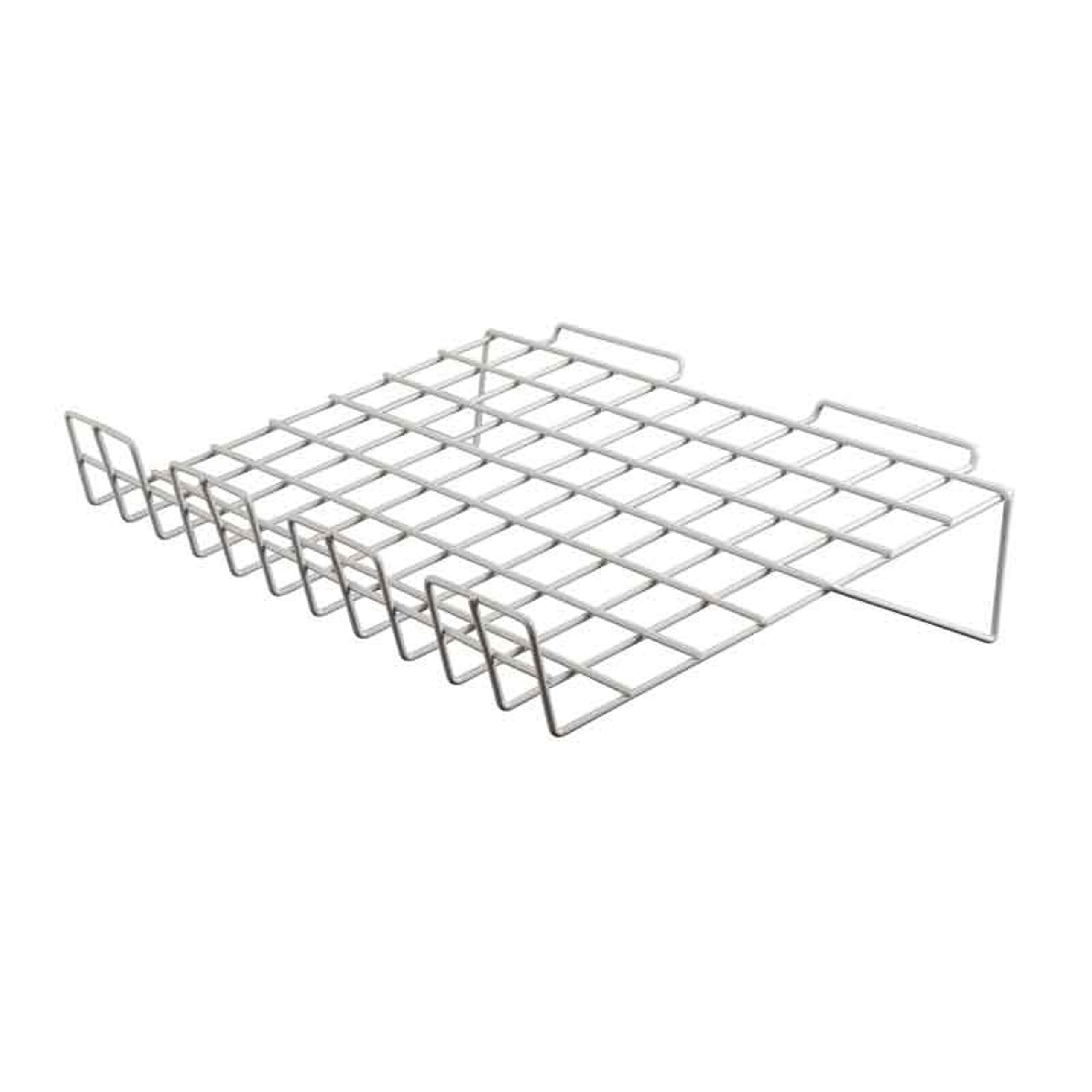 Slatwall 22 1 2in x 14in Sloping Wire Shelf White Box Of 6 The slatwall-22-1-2in-x-14in-sloping-wire-shelf-white-box-of-6-the