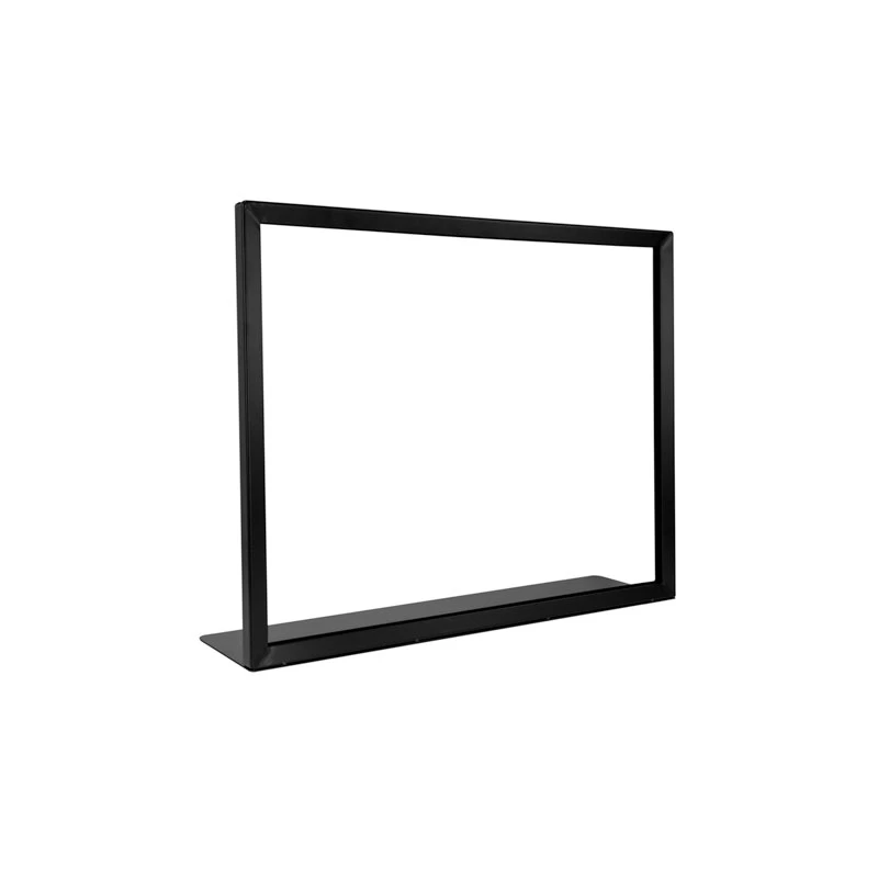 Wedge Base Metal Grocery Sign Holder Black 22x17 - The Fixture Zone