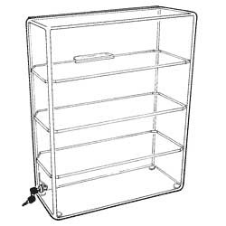 Acrylic Large Locking Showcase - The Fixture Zone