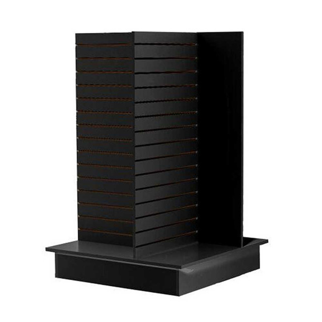 Black Heavy Duty Recessed Standard for 3/4" Slatwall - The Fixture Zone