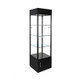 Frameless Glass Square Tower Display Case 20" - The Fixture Zone