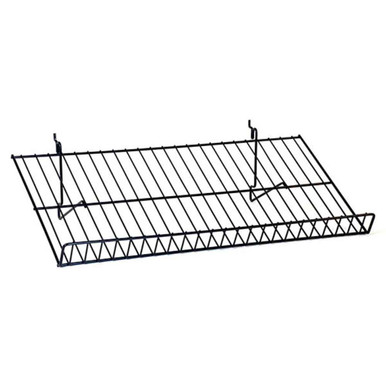 Multi Use Sloping Shelf 12"D x 23-1/2"W with 2" Lip Black - The Fixture ...