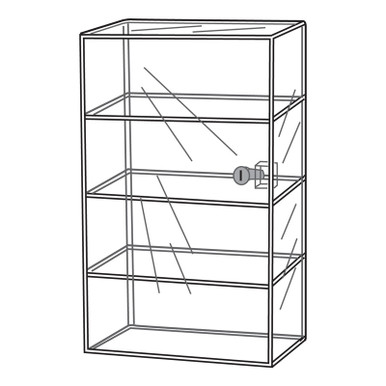 Acrylic Large Locking Showcase - The Fixture Zone
