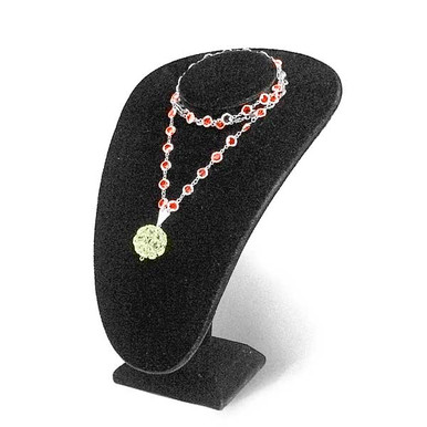 Black Velvet Stand Up Bust Display - The Fixture Zone