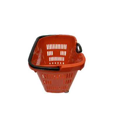 Rolling Shopping Basket with 2 Wheels