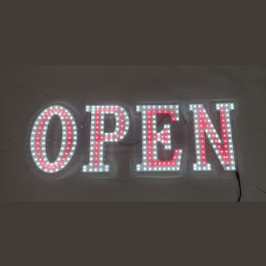 LED Open Sign Small White - The Fixture Zone