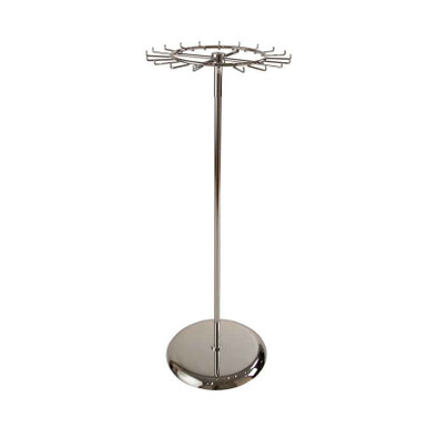 Revolving Belt and Tie Rack w/ Round Tubing 1-Tier