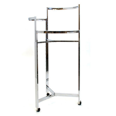 36" Tri-Level Round Rack Chrome with Casters