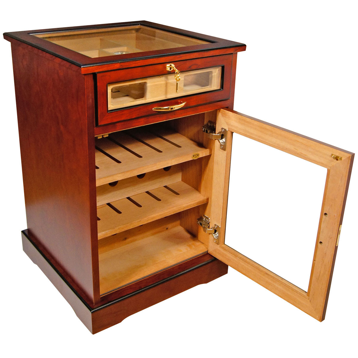 Wine and Cigars Cabinet Humidor - CUBAN CAFTERS