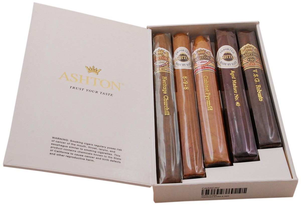 Ashton High Rated Assortment Box of 5 Cigars- Cigars Crafters