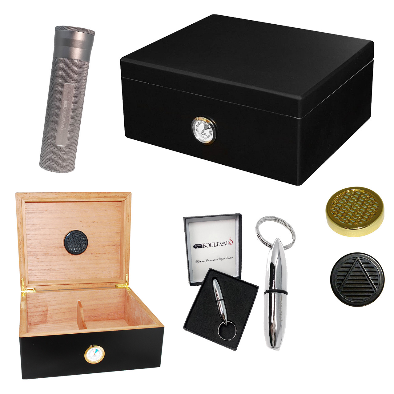 Glass-top Humidor Set - CIGARS CRAFTERS