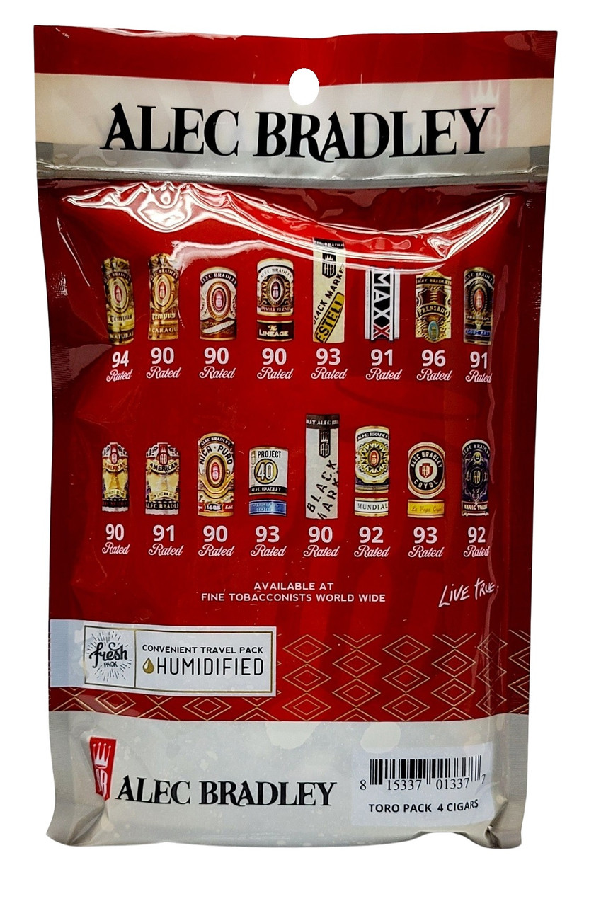 Alec Bradley Fresh Pack Of 4 Toro Sampler - Cigars Crafters